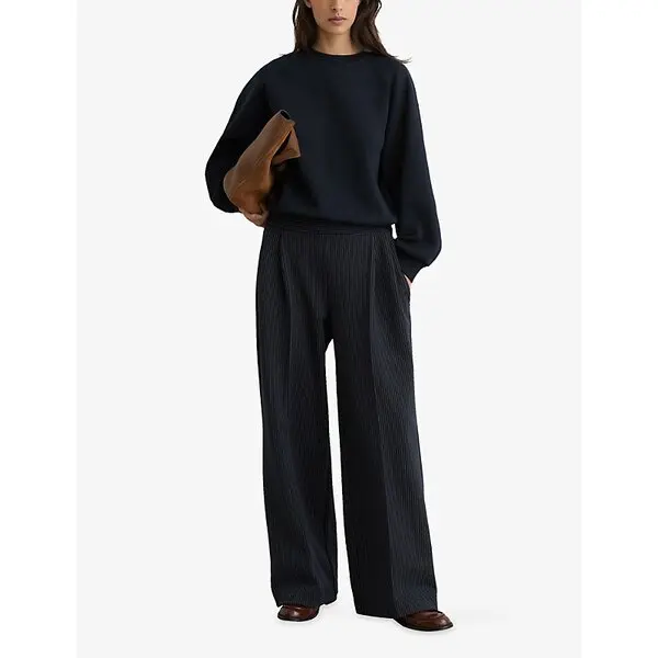 REISS Charlie Crewneck Cotton-blend Sweatshirt