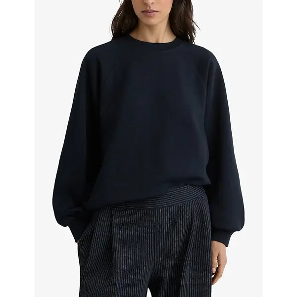 REISS Charlie Crewneck Cotton-blend Sweatshirt