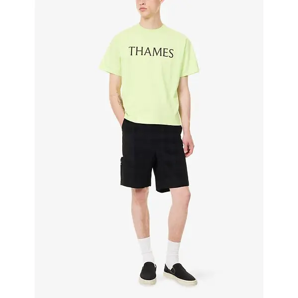 THAMES Letters Logo-print Cotton T-shirt