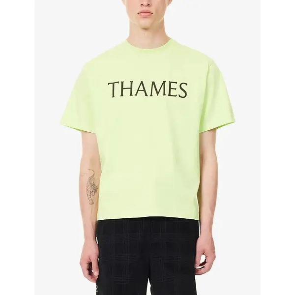 THAMES Letters Logo-print Cotton T-shirt