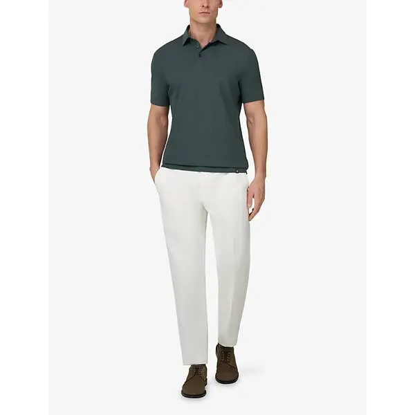 Boggi Milano Regular-fit Stretch Pima Cotton Polo Shirt