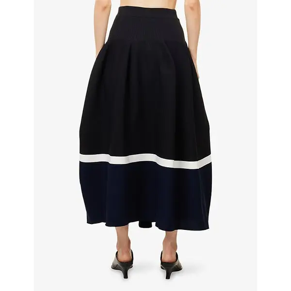 CFCL Pottery Gathered Knitted Midi Skirt