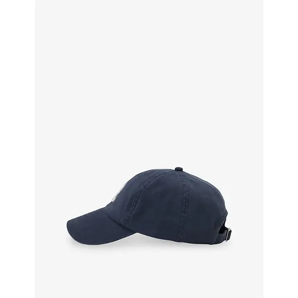 REISS Luzon Embroidered Cotton-twill Cap - Navy