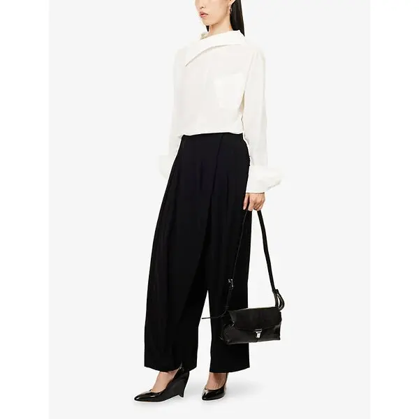 Issey Miyake Looped Wrap-front Woven Trousers