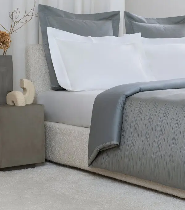 Frette Cotton-silk Stardust Jacquard King Duvet Cover - Beige