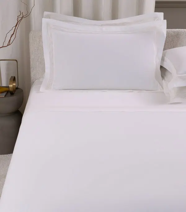 Frette Cotton Balance Lace Superking Flat Sheet Set
