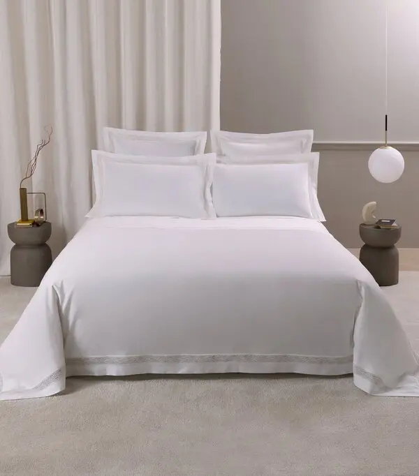 Frette Cotton Balance Lace Superking Flat Sheet Set