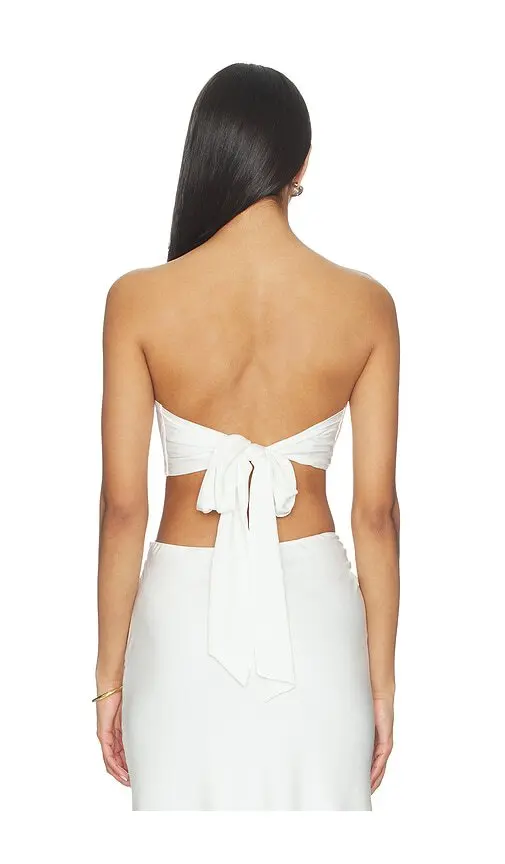 Bardot Dylan Satin Bandeau Top