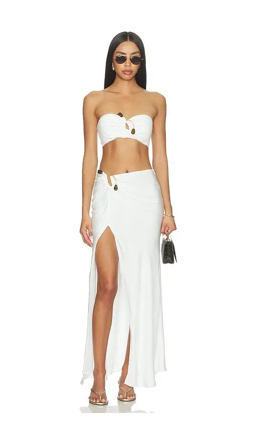 Bardot Dylan Satin Bandeau Top