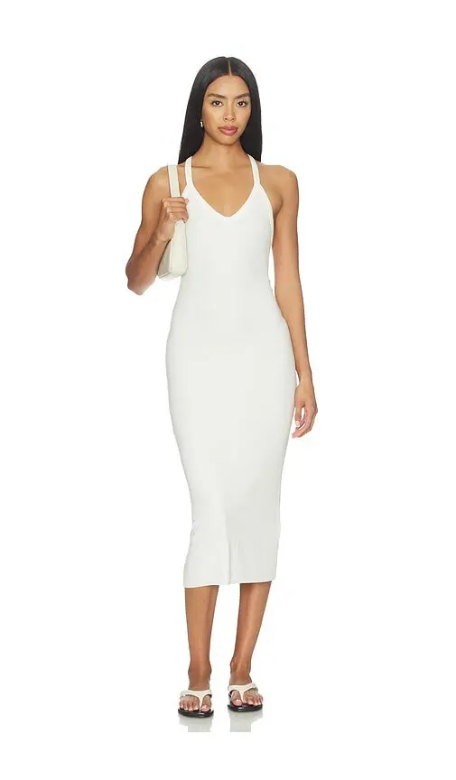 Eterne V-neck Racerback Midi Dress