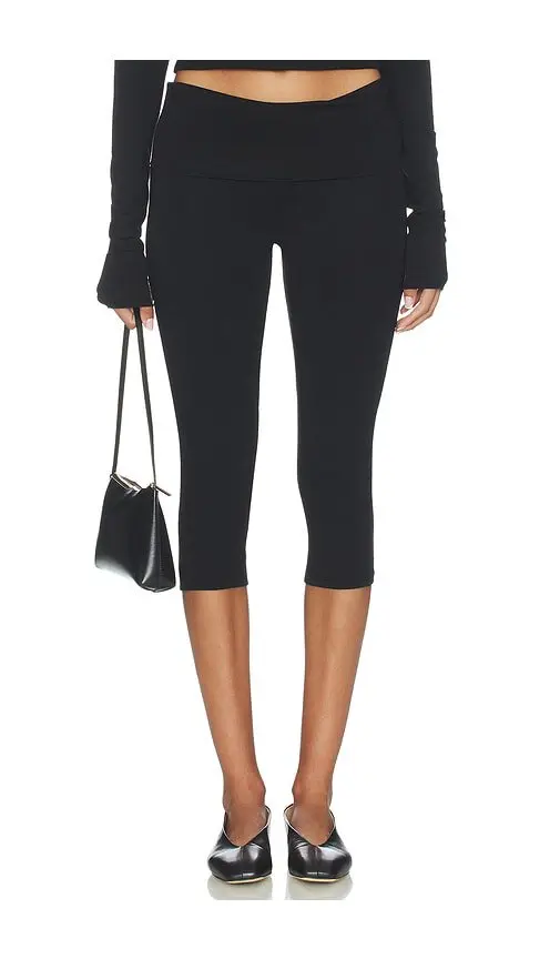 Eterne Foldover Capri Legging In . Also