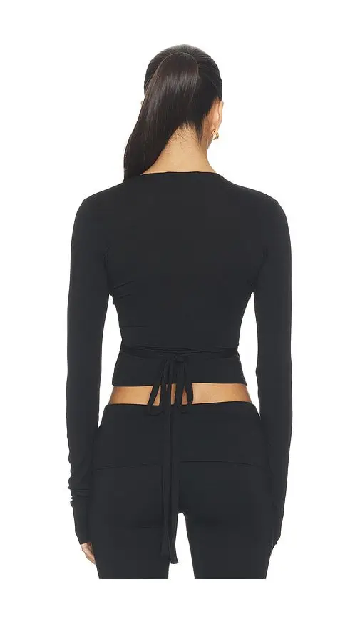 Eterne Long Sleeve Wrap Top