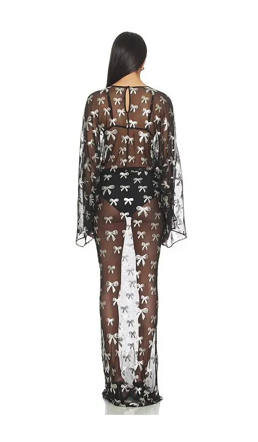 Norma Kamali Long Sleeve Gown With Sequin Embellishments