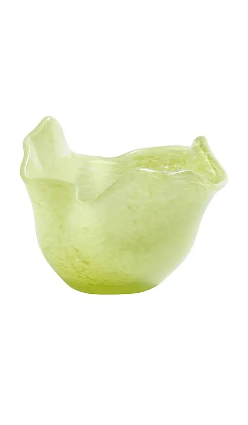 The Favorites Wavy Bowl Glass Tealight Holder Set Of 6 - Green