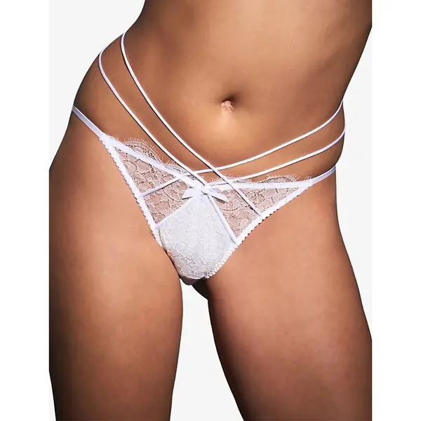 Agent Provocateur Halley Satin And Lace Briefs