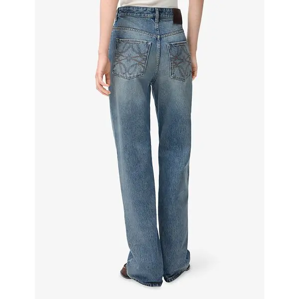Loewe Faded-wash Straight-leg Denim Jeans