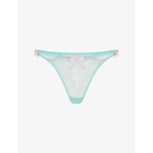Agent Provocateur Lisetta Lace Thong - Mint/pink