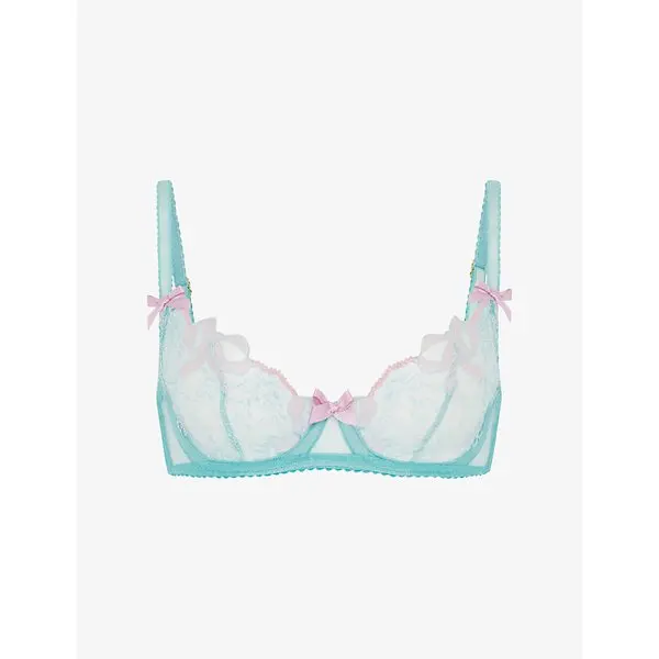 Agent Provocateur Lisetta Underwired Lace Bra - Mint/pink