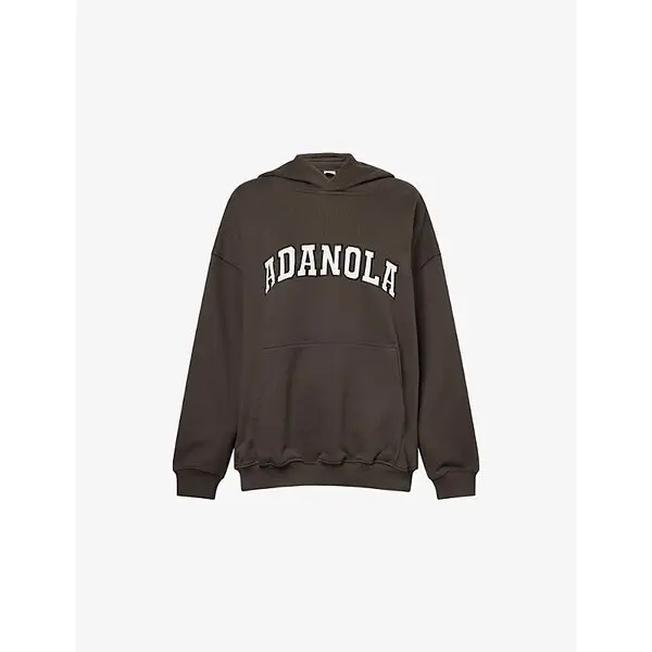 ADANOLA Cotton Oversized Hoodie - Coffee Bean