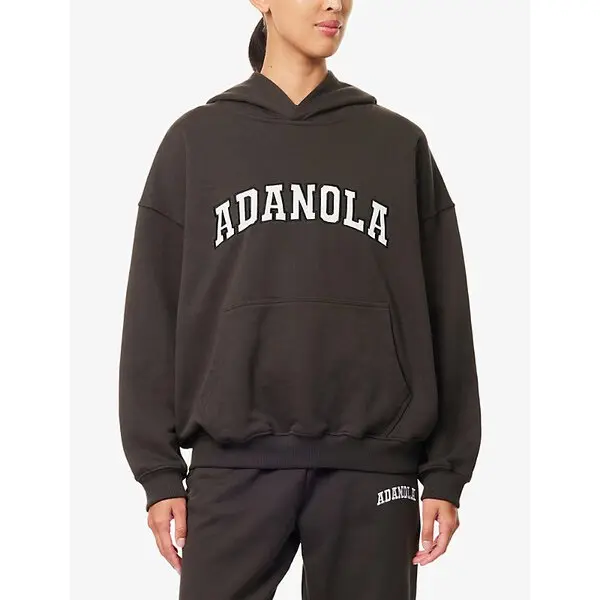 ADANOLA Cotton Oversized Hoodie - Coffee Bean