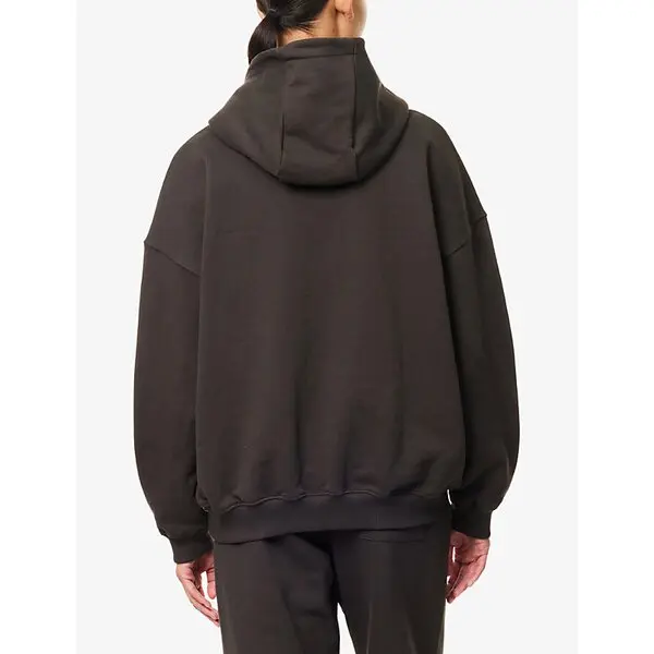 ADANOLA Cotton Oversized Hoodie - Coffee Bean