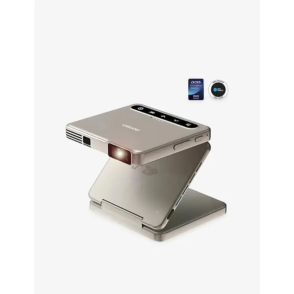 THE TECH BAR Aurzen Zip Tri-fold Mini Projector - Sand