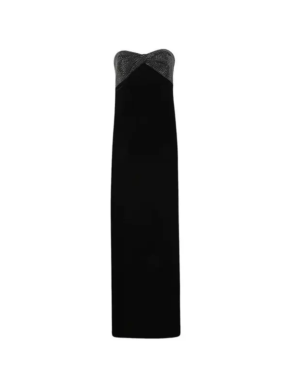 Roland Mouret Embellished Strapless Maxi Dress - Black