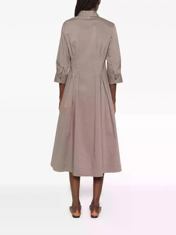 PANICALE Pleated Mini Shirt Dress