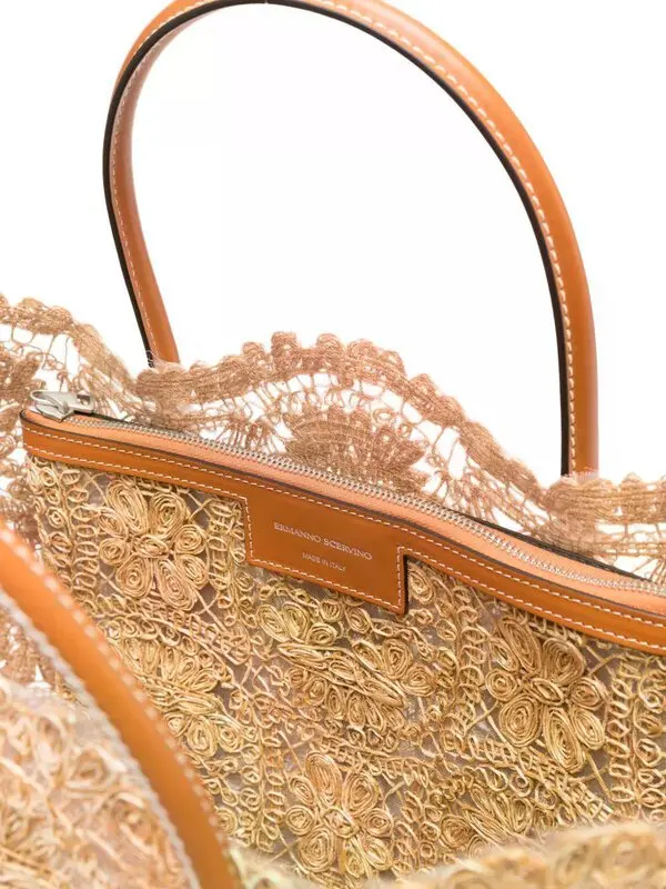 Ermanno Scervino Margot Lace-embroidered Tote Bag - Neutrals