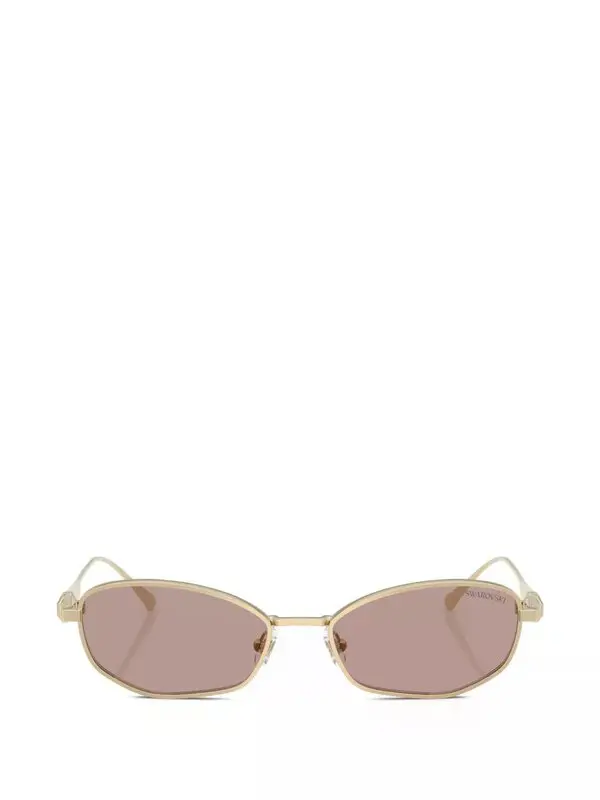 SWAROVSKI Rectangle Frame Sunglasses - Gold