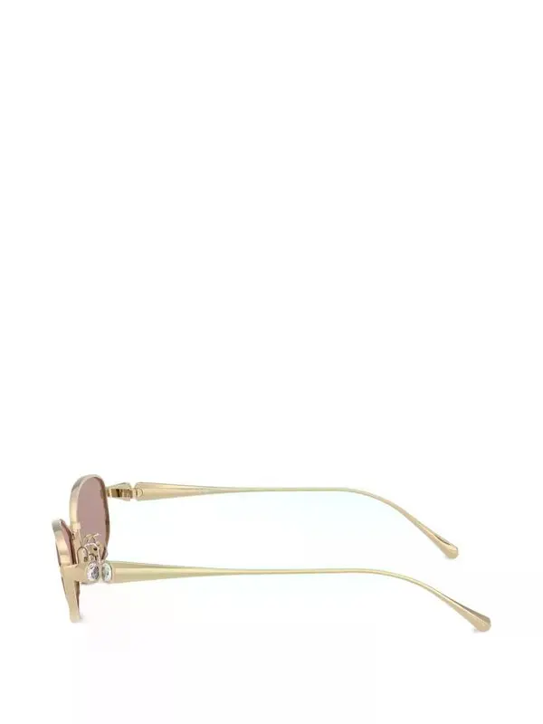 SWAROVSKI Rectangle Frame Sunglasses - Gold