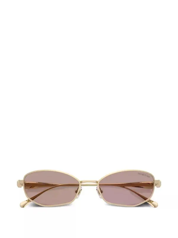 SWAROVSKI Rectangle Frame Sunglasses - Gold