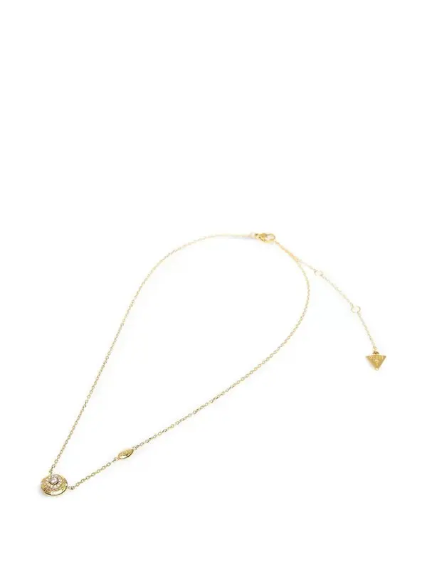 Guess Crystal Embellished Pendant Necklace - Gold