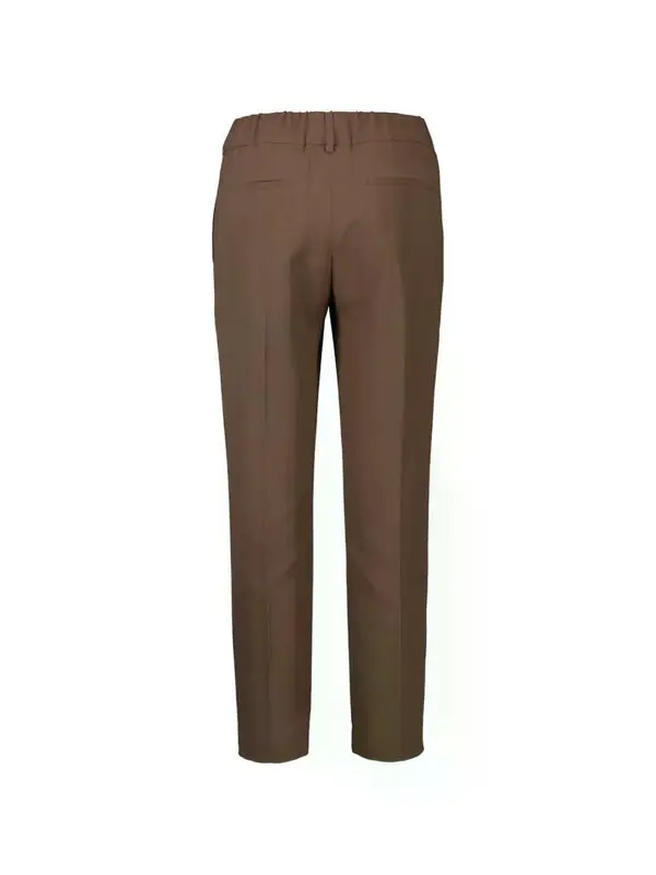 Brunello Cucinelli Pleated Cropped Trousers - Brown