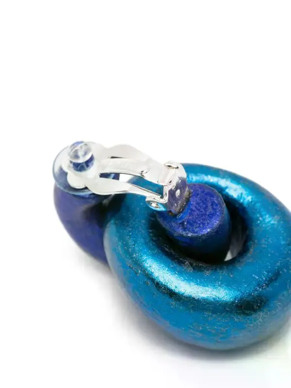 MONIES Interlocking Hoop Earrings - Blue