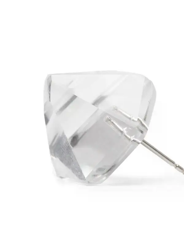 MONIES Faceted Crystal Hexagonal Stud Earrings