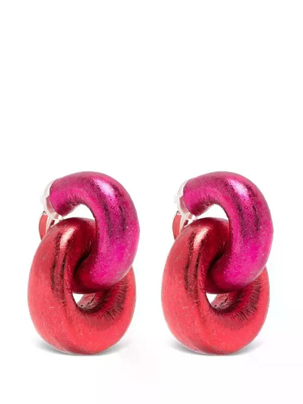 MONIES Metallic Finish Clip-on Earrings - Pink