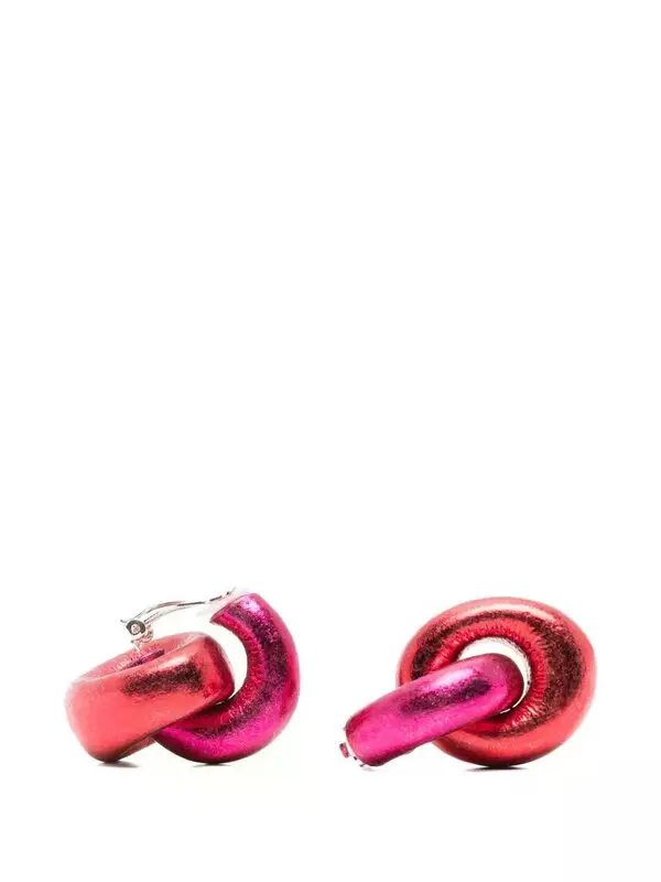 MONIES Metallic Finish Clip-on Earrings - Pink