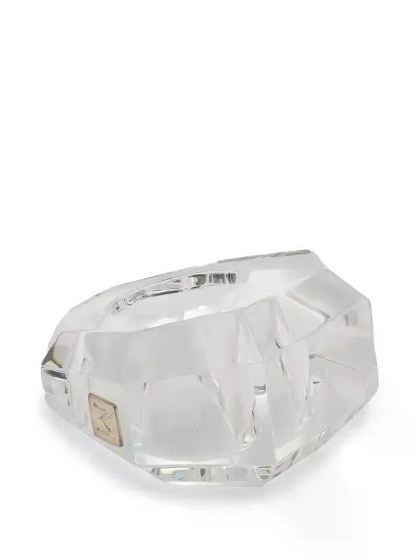 MONIES Faceted Logo-plaque Ring - White