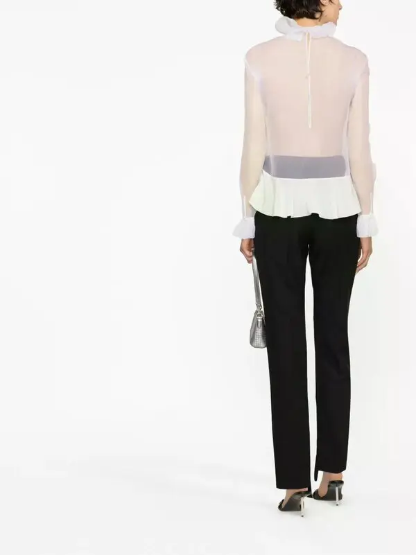 Givenchy Ruffled Asymmetric Silk Blouse