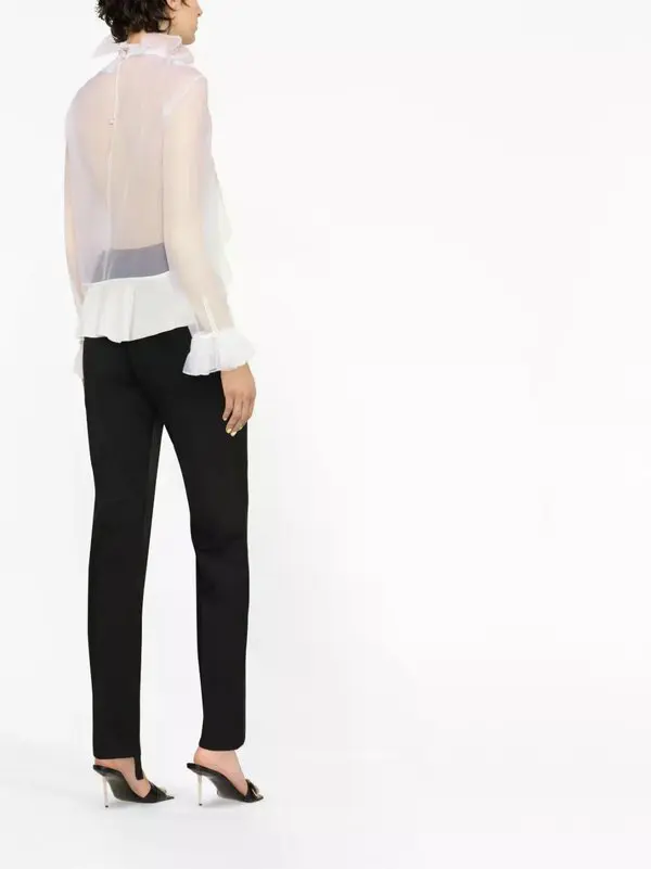 Givenchy Ruffled Asymmetric Silk Blouse