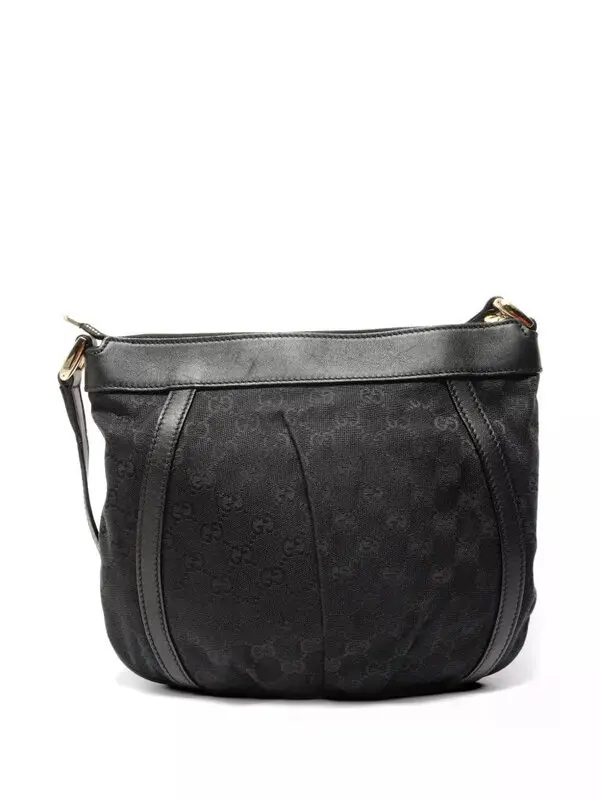 Gucci Abbey Gg Monogram Shoulder Bag - Black
