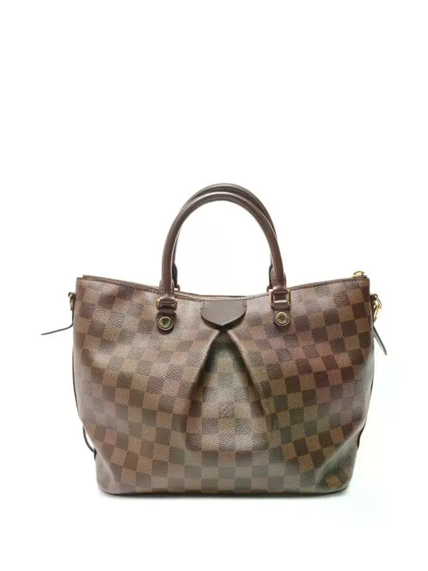 LOUIS VUITTON Damier Ebene Siena Handbag - Brown