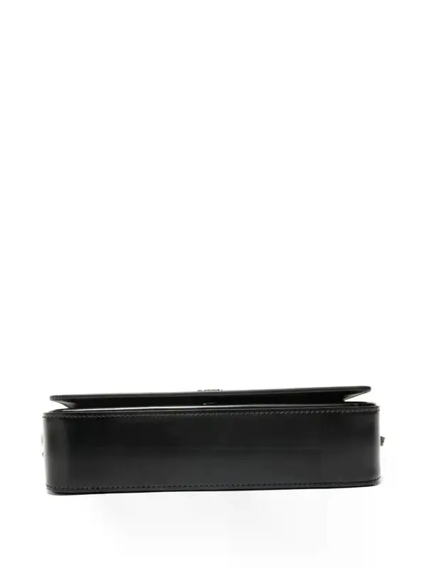 Fendi Leather Flap Bag With Silver-tone Logo