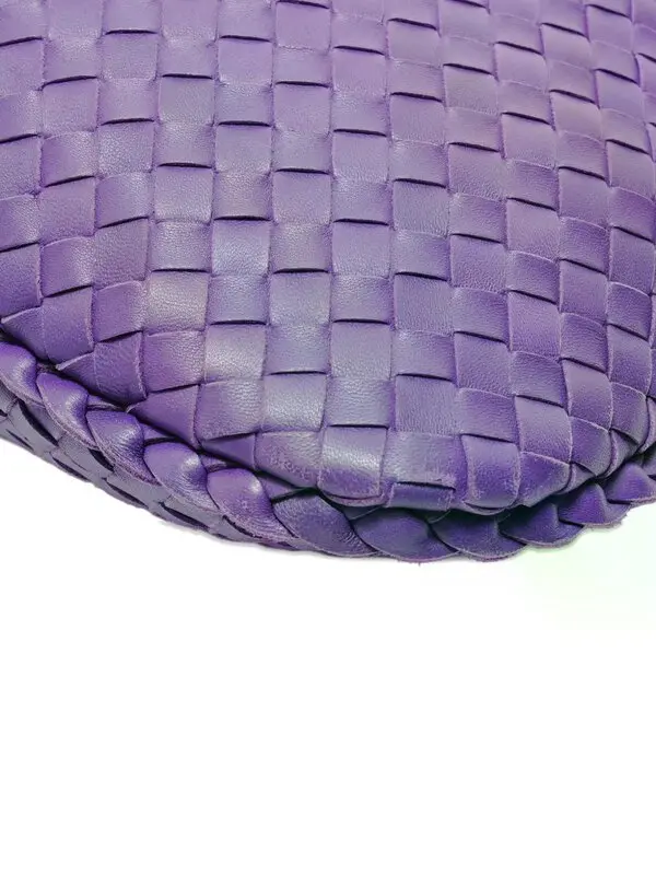Bottega Veneta 2000-2010s Intrecciato Shoulder Bag - Purple