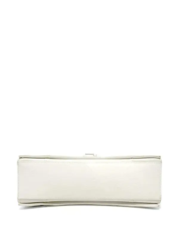 Balenciaga Crush Quilted Shoulder Bag - White