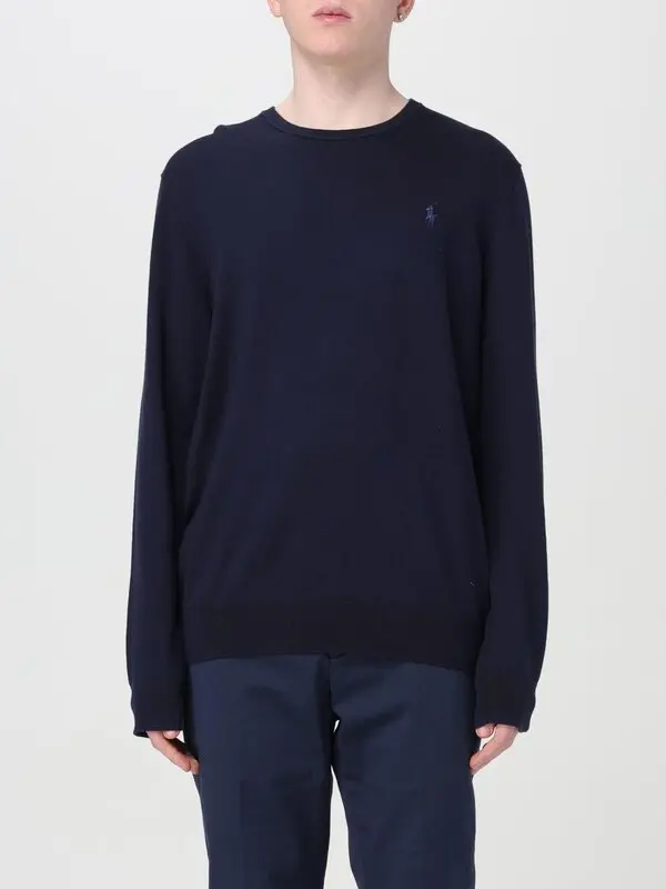 Polo Ralph Lauren Embroidered Logo Crewneck Sweater - Blue