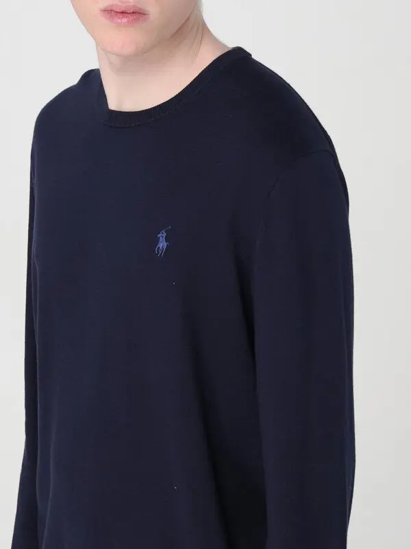 Polo Ralph Lauren Embroidered Logo Crewneck Sweater - Blue