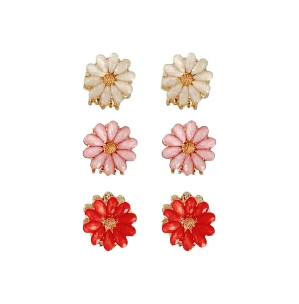 HEADBANDS OF HOPE Mini Daisy Bloom Claw Clip Set - Pink Orange And Cream