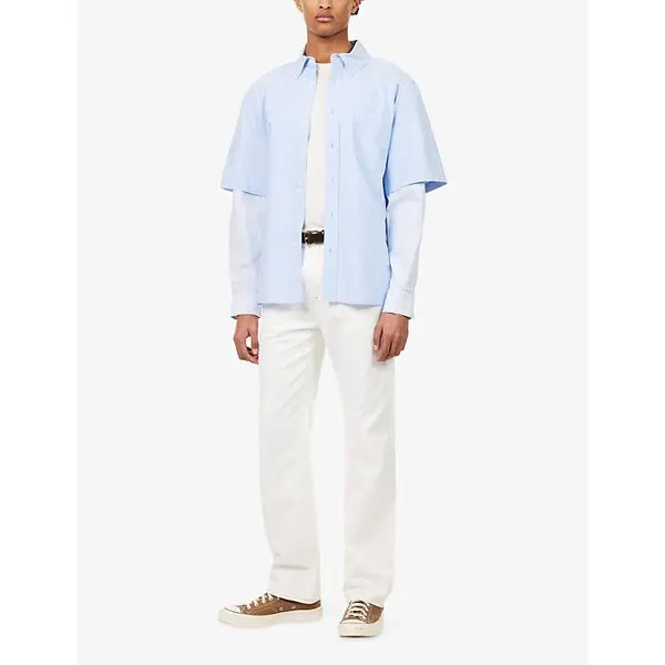 7 For All Mankind Straight Leg Cotton Denim Jeans